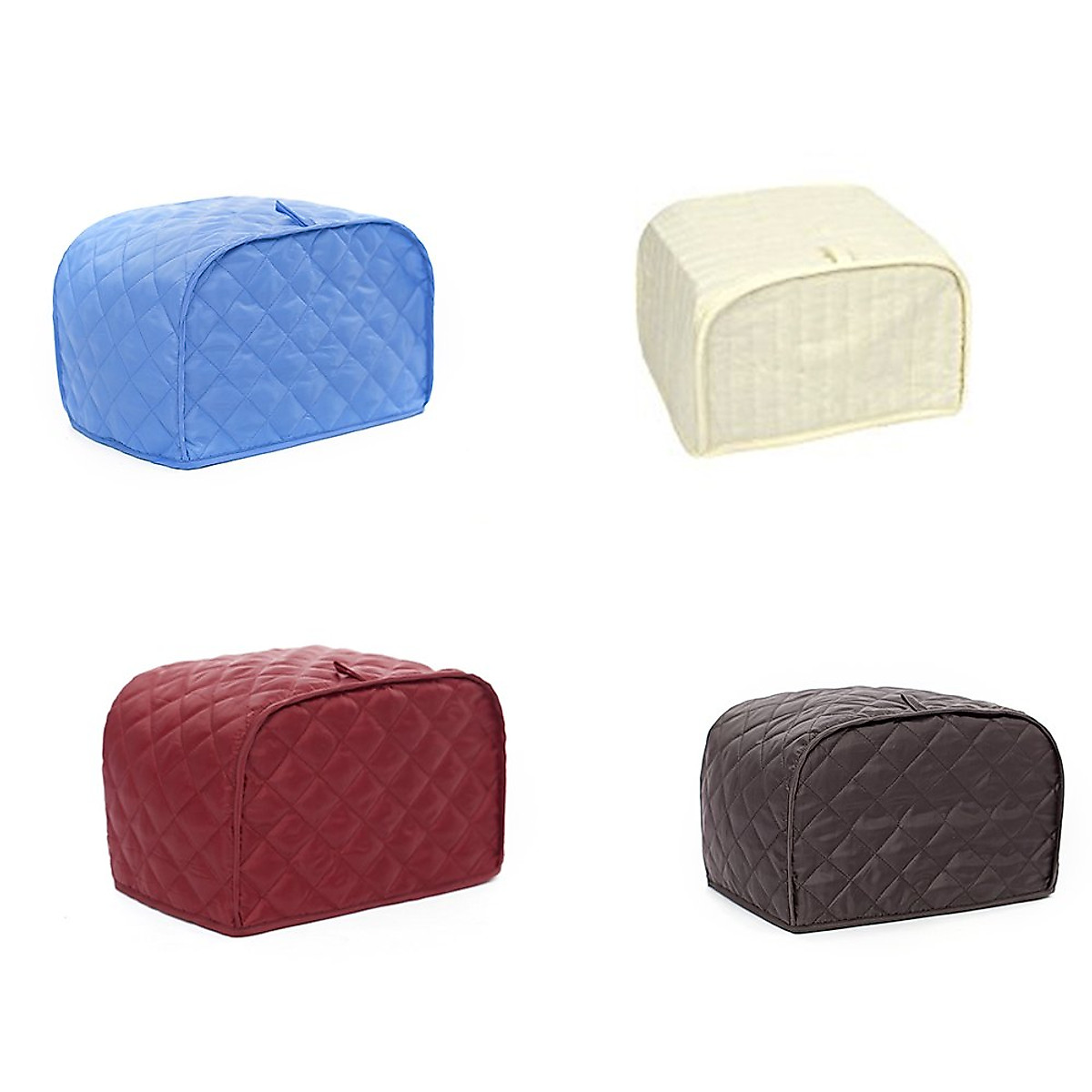 Toaster Cover, Polyester Quilted Four Slice Toaster Appliance Cover, Dust and Fingerprint Protection, Machine Washable-2 YR Warranty (12W x 11D x 8.5H, Red Polyester)