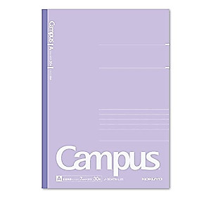 KOKUYO Composition Notebooks, 5 Pack Campus Semi-B5 Comp Book with Dot A 7mm Ruled, 30 Sheets, School Lined Notebook in Baked Colors, Journal Notebook for Women Work Study Note Taking (NO-3CATN-L35X5)