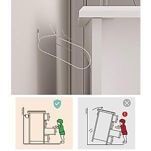 HAIOOU 5 Drawer Dresser for Bedroom, Large Storage Chest of Drawers Vertical Wooden Dresser Organizer with Power Outlets, Hidden Drawer Compartment for Living Room, Entryway - Modern White