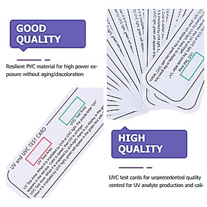 20pcs Light Test Cards UVA UVC Test Cards Light Wavelength Indicator Cards