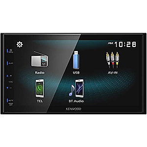 KENWOOD DMX125BT 6.8 Inch LCD Touchscreen Digital Media Car Stereo, Bluetooth Audio and Hands Free Calling, Double Din, USB, Rear Camera Input, AM/FM Radio