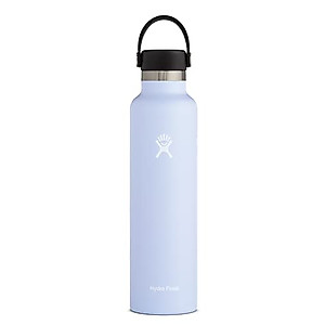 Hydro Flask 24 oz. Water Bottle - Stainless Steel, Reusable, Vacuum Insulated with Standard Mouth Flex Lid