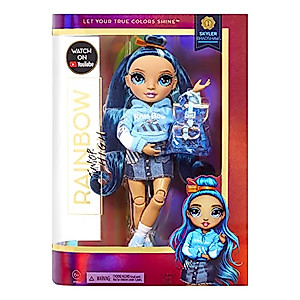 Rainbow High Jr High Skyler Bradshaw - 9-inch Blue Fashion Doll with Doll Accessories- Open and Closes Backpack, Great Gift for Kids 6-12 Years Old and Collectors