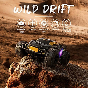 Remote Control Car for Kids 1:22 Scale 2.4GHz High Speed Toy Car Gift with 2 Rechargeable Battery and Lights Electric Toy Car for 4-7 8-12 Year Old Boys Girls Indoor Outdoor Playing