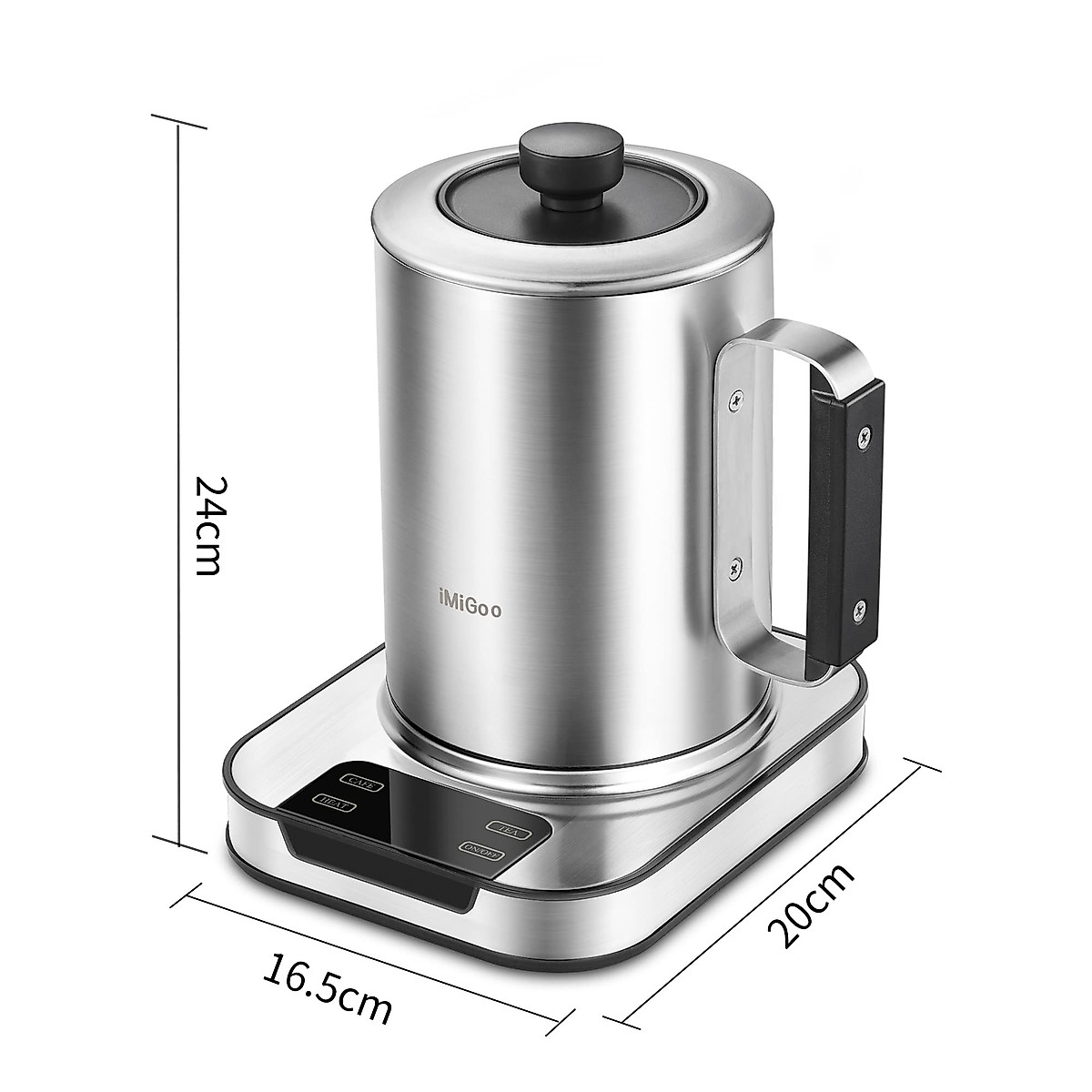 iMiGoo Intelligent Coffee Percolator 24OZ- Tea Maker - Double Layer Stainless Steel Electric Kettle 1000ML MG-W03A