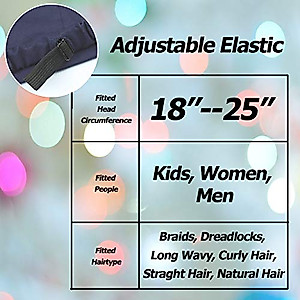Sleep Cap for Long Braid Girl Satin Lined Adjustable