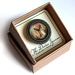 Red Hot Air Balloon Steampunk Clock Bar Brooch