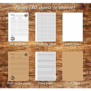 Personalized Recipe Book Wooden Cookbook Blank Recipe Binder Gift Daughter And Mom Her Custom Recipe Journal Wooden Family Book Wedding Gift (Style2)