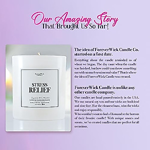 Foreverwick Stress Relief Candle | Diamond Candle Gift | Relaxing Candle Scent | Aromatherapy Candle for Bath, Destress & Clearance | Strong Scented Candles for Decor | 14 oz & 70 Hours Burning Time