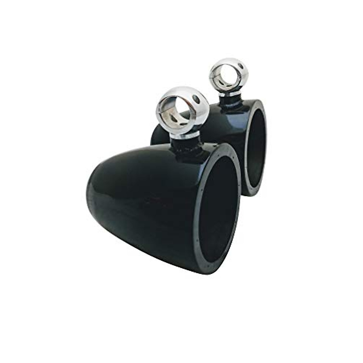 Krypt 8" Aluminum Wakeboard Tower Speaker Enclosure for JL 880, PM282,TS-MR2040, NK1-120L, XS-808, SW808, Revo-8, Audio Stereo for ATV, UTV, Quad, Jeep, Boat, Tubing Clamp 1.25-3 inch (Black)