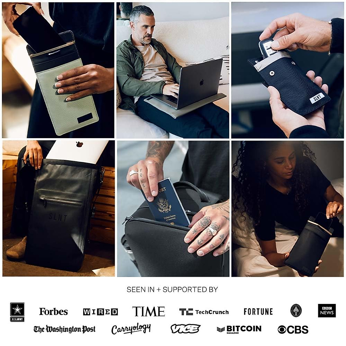 Silent Pocket SLNT Waterproof Faraday Dry Bag Military-Grade Nylon Faraday Bag - RFID Signal Blocking Dry Sack/Waterproof Laptop Backpack Protects from Water, Spying, Hacking (6 Liter)