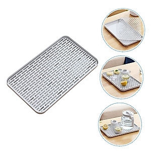 Zerodeko 1pc Drain Rack Coffee Table Tray Escurridor De para Fregadero Vegetable Tray Dish Rack Tray Appetizer Serving Platter Dish Dryer Rack Drying Mat Kitchen Tray Storage Tray