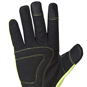 JORESTECH Fleece Lined Winter Work Gloves High Visibility Safety Touch Screen Technology Multipurpose (Large)
