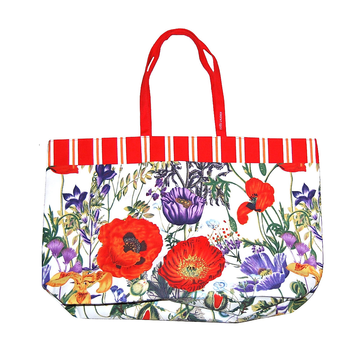 Estee Lauder Cosmetics Makeup Travel Bag (Red Poppies Tote)