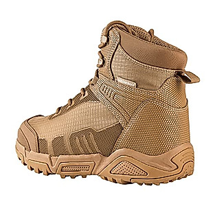 FREE SOLDIER Men's Waterproof Hiking Boots Lightweight Work Boots Military Tactical Boots Durable Combat Boots(Brown, 7.5 US)