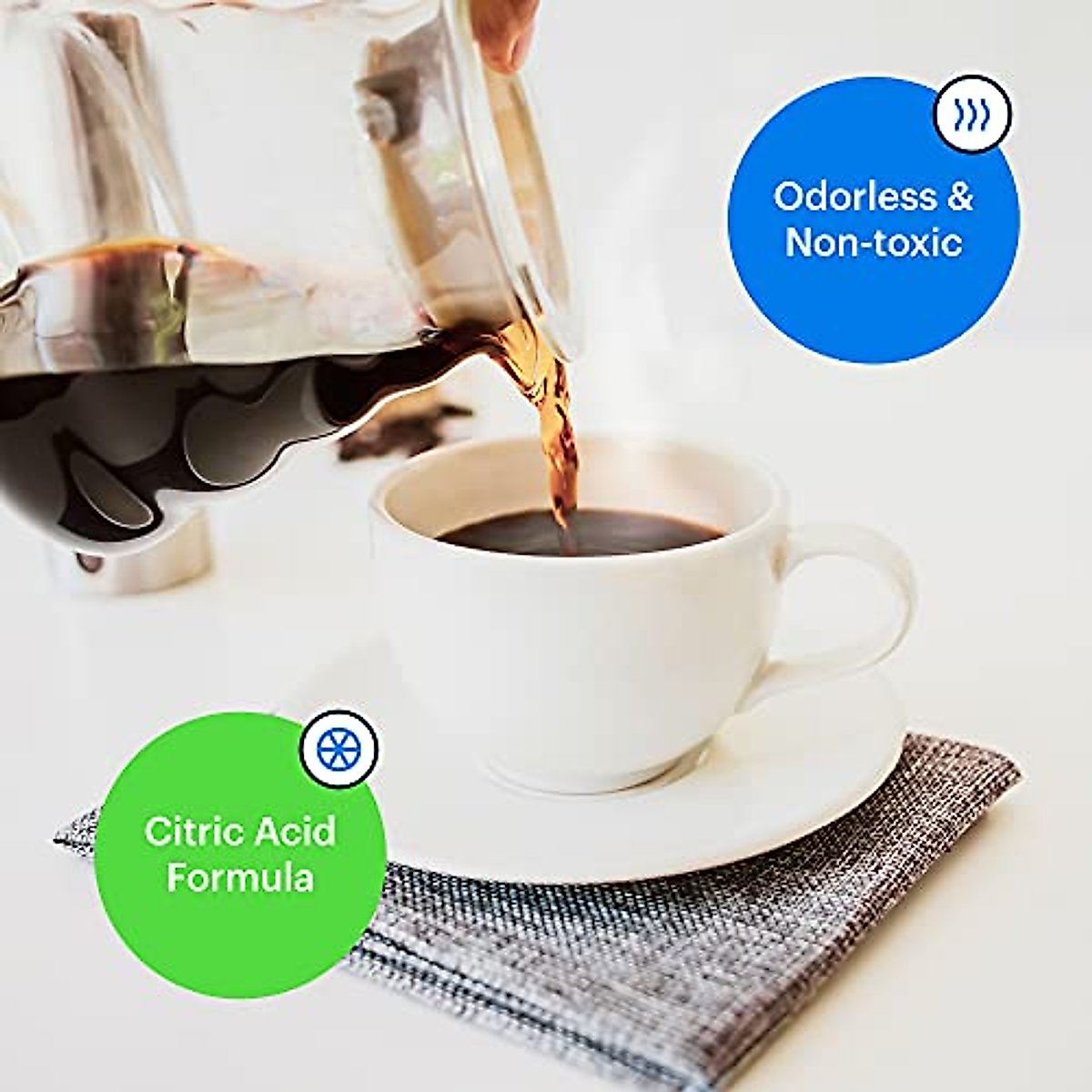 Universal Descaling Solution 2 Pack, (2 x 236ml / 4 Uses Total), Compatible with Breville, L'OR, Sage, Nespresso, Delonghi Single Use Coffee & Espresso Machines, Coffee Machine Descaler