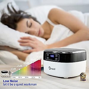 ONEZILI Ultrasonic Jewelry Cleaner, 650ml Portable Ultrasonic Glasses Cleaner Machine with Degas and 5 Digital Timer, for Cleaning Eyeglasses, Jewelry, Rings, Silver and Watches