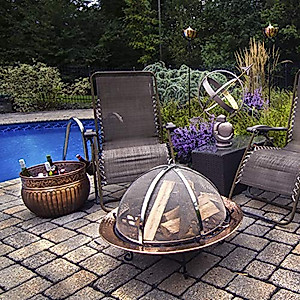 Good Directions 774SS Heavy Duty Fire Pit Spark Screen with Lifter Hinged for Easy Access, 25 Inch, Stainless Steel