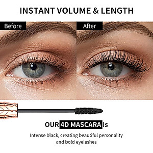Yanquina Mascara, Yanqina Super Long Mascara, 4d Waterproof and Sweat Proof Mascara-Super Long Luxurious Mascara, Stereo Lengthening Mascara, No Clumping (1Pc)