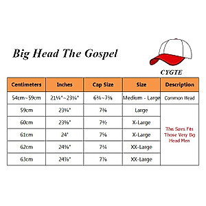 CYGTE XL, XXL Mens Oversize Extra Large Snapback Trucker Hat Mesh Adjustable Baseball Cap Blank Plain Cool Work Ball Caps for Big Heads -Black