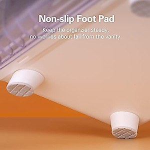 ciecie Large Capacity Makeup Organizer, Clear Cosmetic Display Cases for Vanity, Make Up Organizer Storage Drawers, Bathroom Organizer Box, Lipstick, Skin Care, Makeup Brush Organizer