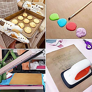 Teflon Sheet for Heat Press Transfer Sheet 18 Pack Non Stick 12"x16" Heat Transfer Paper Heat Resistant Craft Mat