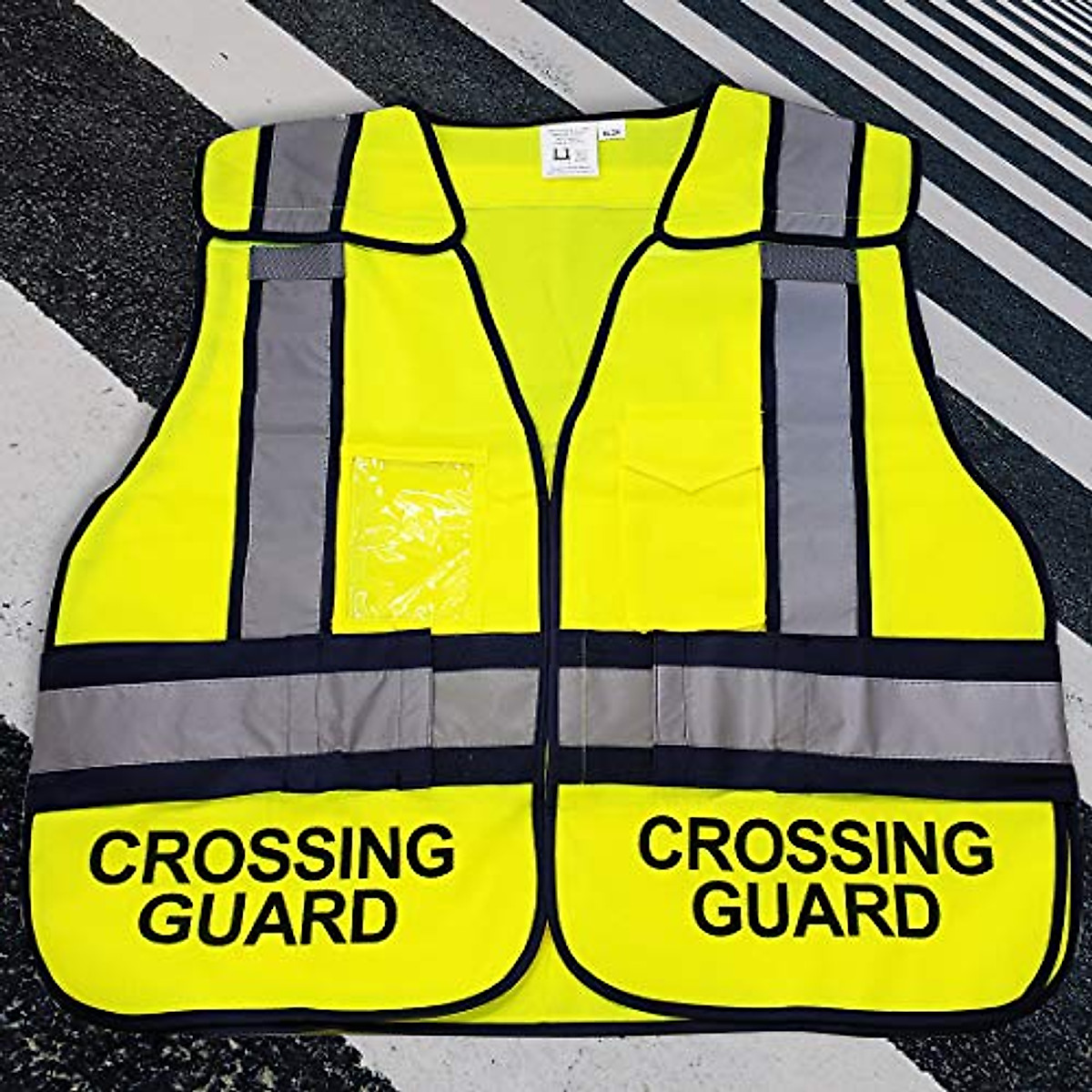 VIEWBRITE Reflective (Class 2) Crossing Guard Vest Lime Green - School Crossing Guard Vest with 5 Point Breakaway High Visibility Yellow/Green Neon