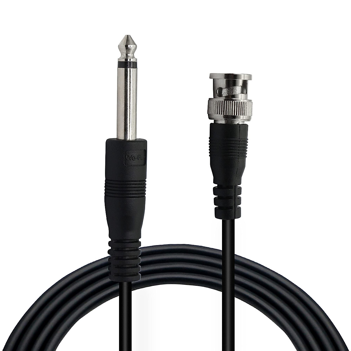 PNGKNYOCN BNC Male to 6.35mm 1/4 Inch Male Audio Cable，TS Mono Plug to BNC Plug Bidirection Connector Cable for CCTV DVR Camera Antenna Radio Etc.（2M）
