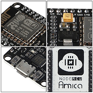 MELIFE 5pcs ESP8266 NodeMCU CP2102 ESP-12E Internet WiFi Development Board Open Source Serial Wireless Module.