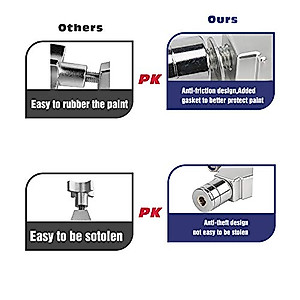 KSP Anti-Theft Jack Mounts fit for Jeep Offroad Roof Rack Front Bumper Bull Bar Roll Cage,High Lift Tube Mounting Adjustable 2.5"-3.14"(Silver)