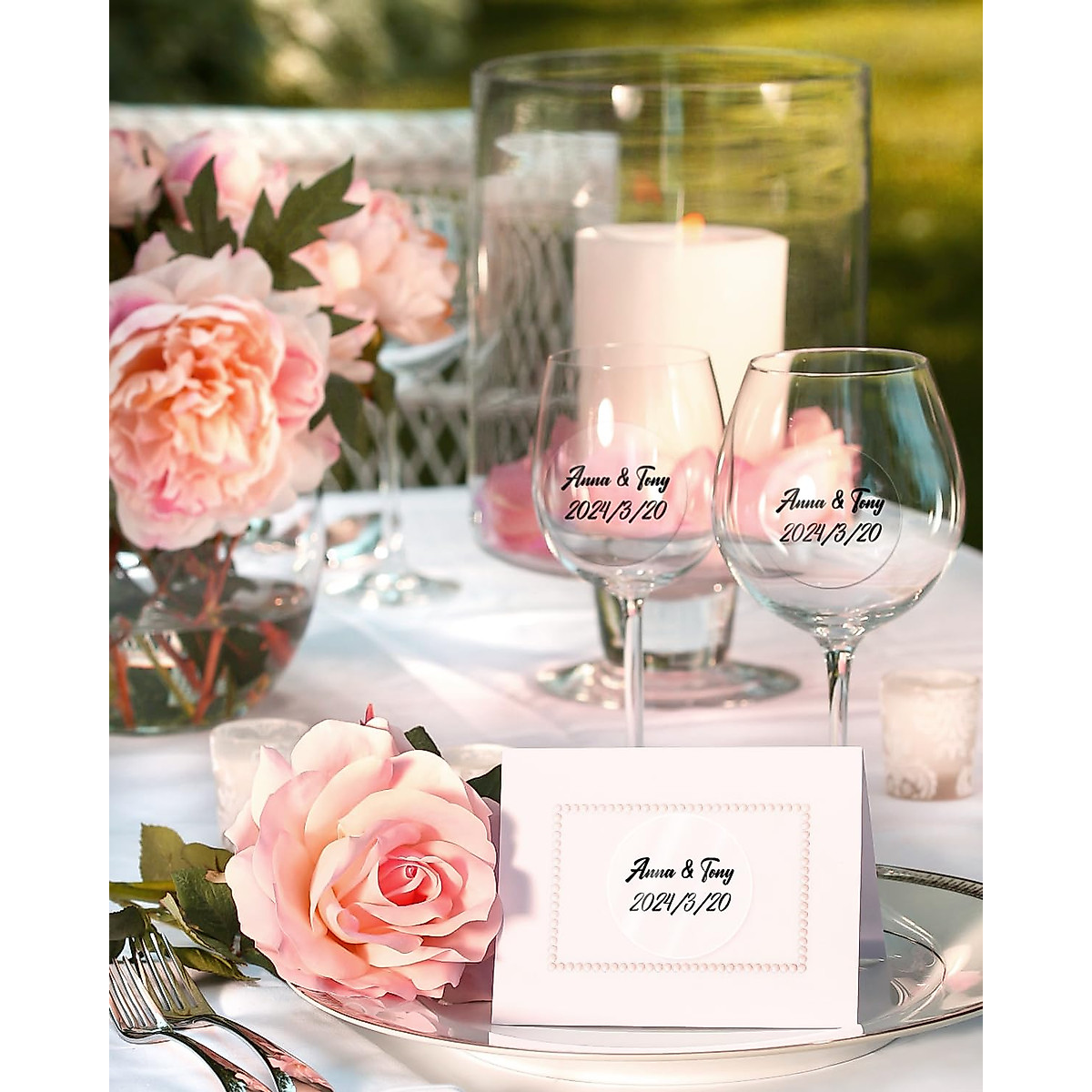 MUNBYN 2 Inch Transparent Round Thermal Label, Self-Adhesive Clear Waterproof Circle Sticker for Logo Design, Multipurpose Direct Thermal Labels, 500 Sheets/1 Roll