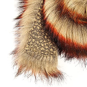 Shaggy Faux Fur Roll - Acrylic Fabric 4" X 70" Inches (10 cm X 180 cm) Rolls of Fur - Artificial Fur Like Material - Use Fur Pieces for Crafts, DIY, Costume Design, Decoration (Natural)