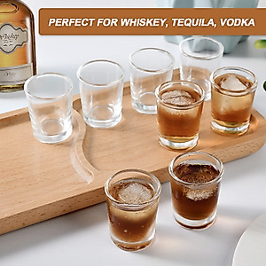 BYAWAY Shot Glass,0.8 oz Mini Shot Glasses with Heavy Base,Small Shot Glass Set of 2,Medicine Cups Reusable Mouthwash Cups for Bathroom,Drinking Glass for Wine Tequila Vodka Whiskey