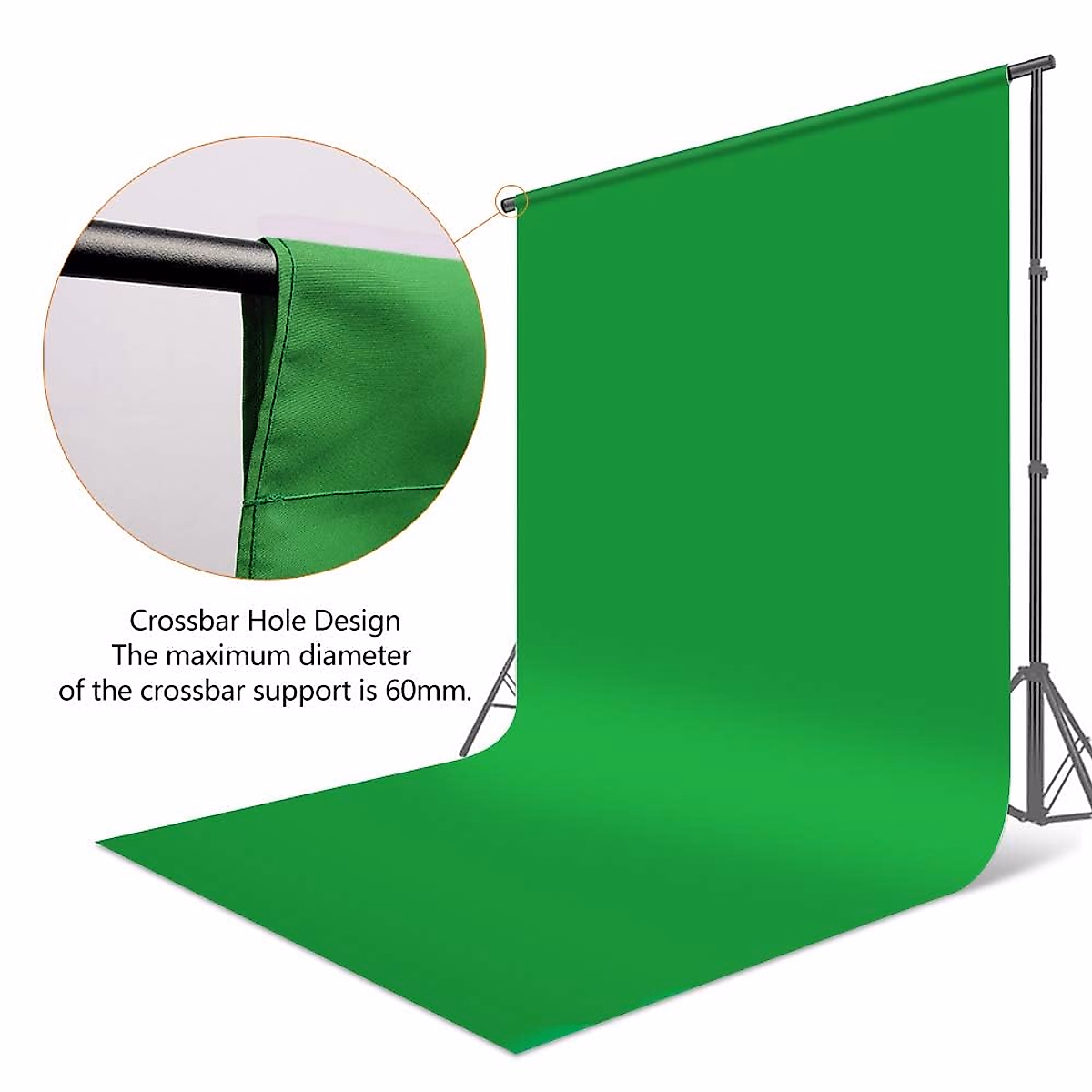 Hemmotop Green Screen Backdrop, 10 x 20 ft Chromakey Greenscreen Background,Large Seamless Green Backdrop Background Cloth,for Photography,Zoom,Live Streaming