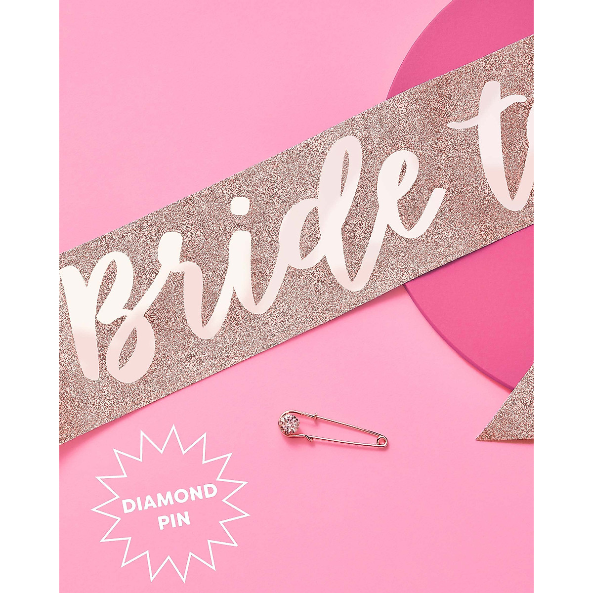 xo, Fetti Rose Gold Glitter Bachelorette Party Sash - Bride To Be | Bachelorette Party Decorations, Bridal Shower, Bride Gift