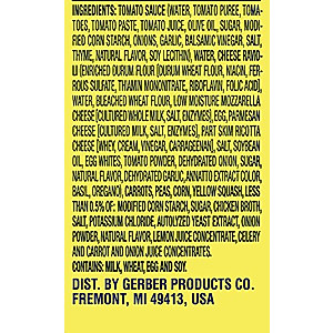 Gerber Graduates Cheese Ravioli in Tomato Sauce with Mixed Vegetables, 6.6-Ounce (Pack of 8)