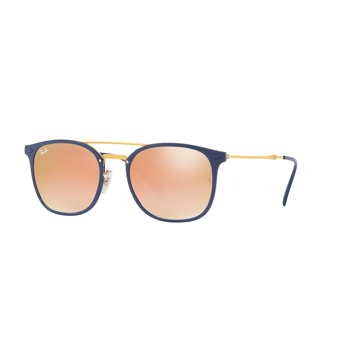 Ray-Ban Rb4286 Polarized Square Sunglasses, Blue/Green Gradient Brown Mirrored Pi, 55 mm