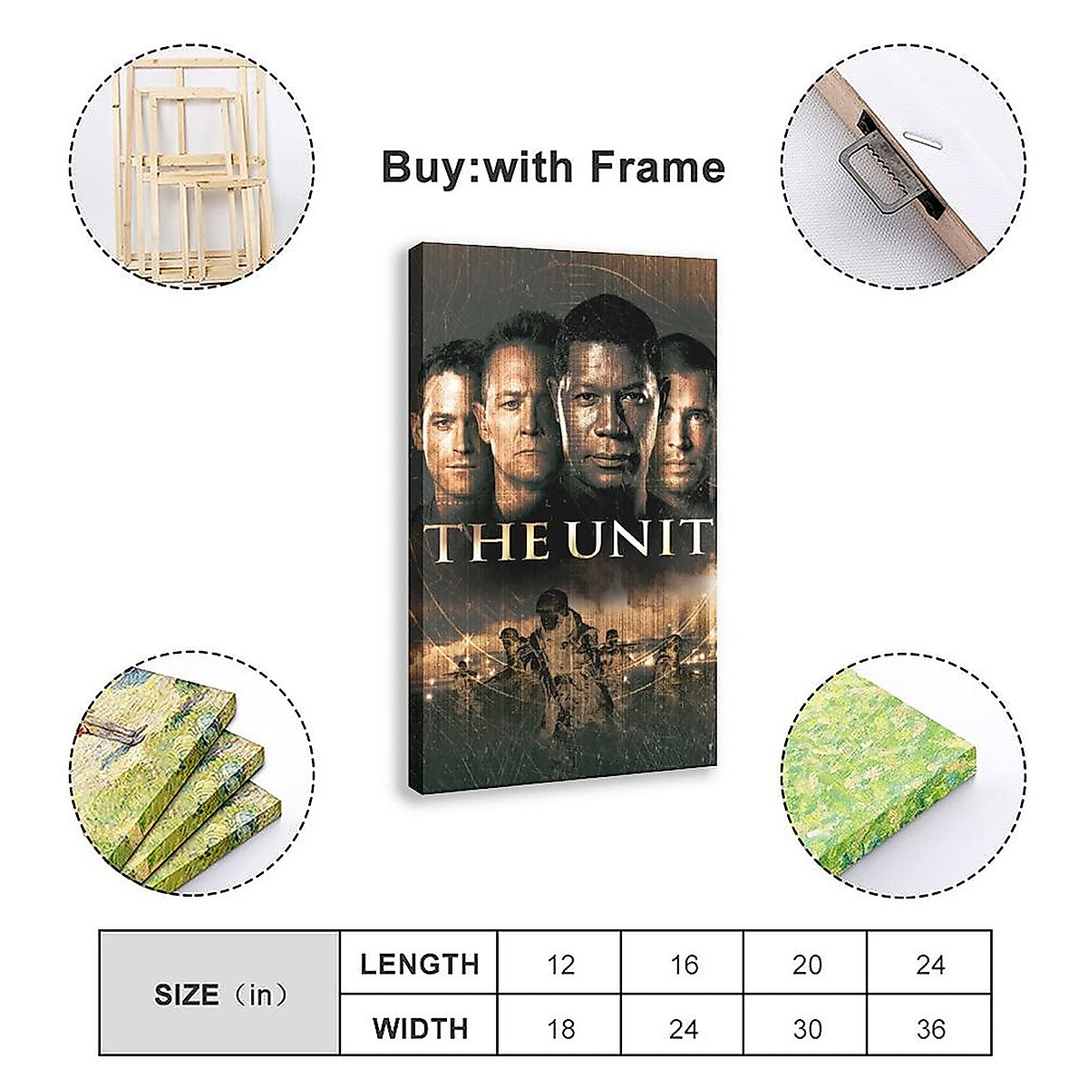 The Unit TV Series Poster Classic Restaurant Corridor Decoration 2 Canvas Poster Wall Art Decor Print Picture Paintings for Living Room Bedroom Decoration Frame:24×36inch(60×90cm)