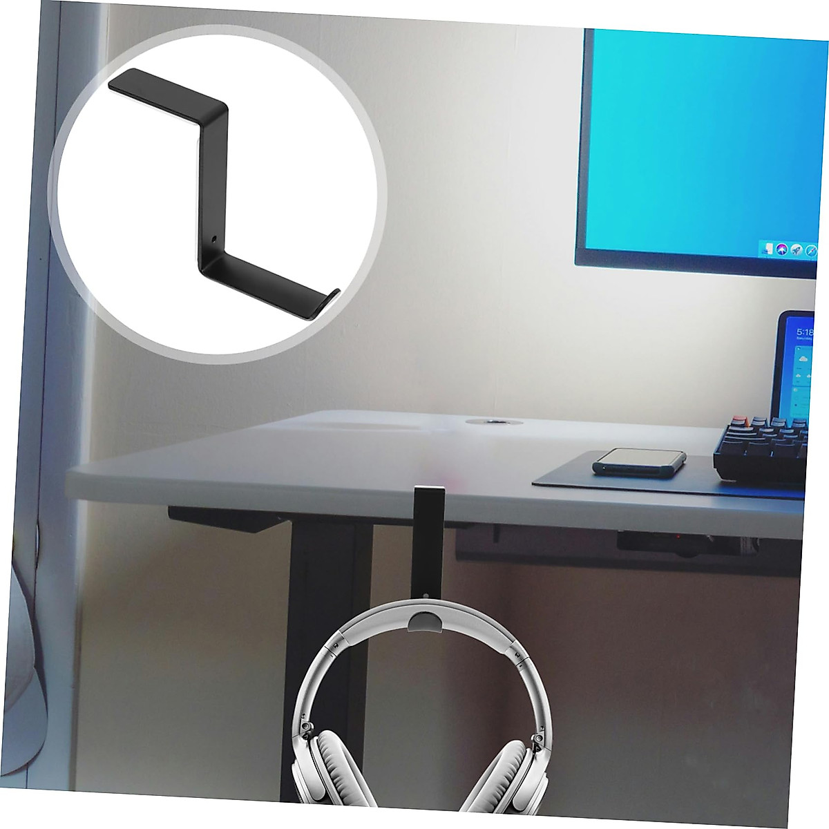 1pc Headphone Hook Headphone Holder Headset Shelf Rack Headphone Hanger Headphone Stand Headsets Stand Headphone Storage Hook Headset Holder Headphone Rack Headsets Holder