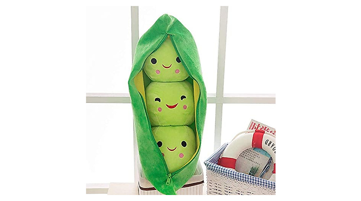 Giant Peas in a Pod Plush Toy - Soft Cuddle Gift for All Ages