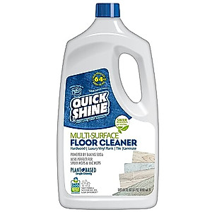 Quick Shine Multi Surface Floor Cleaner 64oz | Plant-Based, Ready to Use, Dirt Dissolving, Streak Free, No Rinse | Use on Hardwood, Laminate, Luxury Vinyl Plank, Tile & Stone | Safer Choice