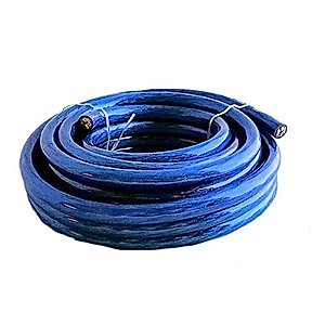 IMC Audio 1/0 Gauge CCA Power Blue Wire Cable (10ft Blue) Battery Cable Wire, Automotive, Car Audio Speaker Home Stereo System, RV Trailer, Amp Wiring 0 Guage Power Wire Cable 0 Car Audio