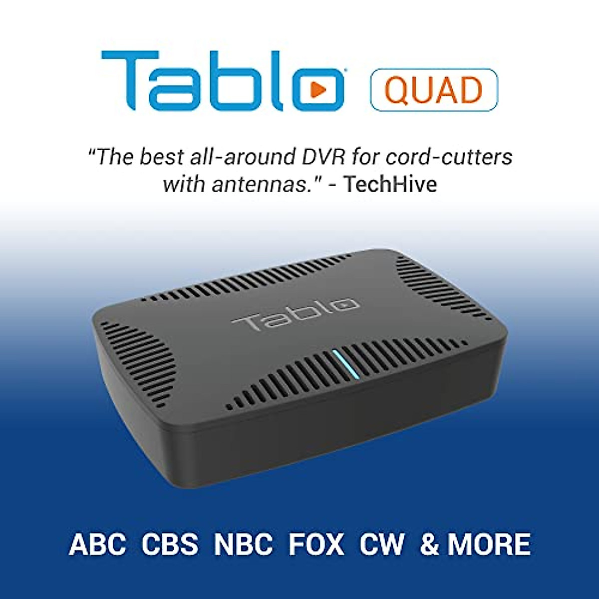 Tablo Quad Over-The-Air [OTA] Digital Video Recorder [DVR] for Cord Cutters - with WiFi, Live TV Streaming, Black