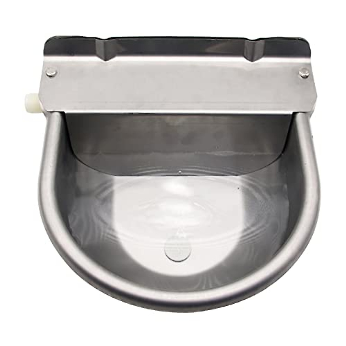 Upgraded Stainless Steel Automatic Livestock Waterer Bowl with Float Valve and Extra Drain Plug, Farm Grade Stock Water Trough for Horse,Goat, Dog,Pig Water(Comes with 2 Drain Plugs)
