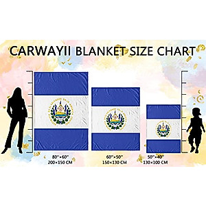 Carwayii El Salvador Flag Blanket,Cozy Bed Blanket Thermal Flannel Throw Blanket No Shedding Premium Fleece Blanket for Bedroom Living Room,Luxury Soft Sherpa Blanket for Bed Couch 60''X80''