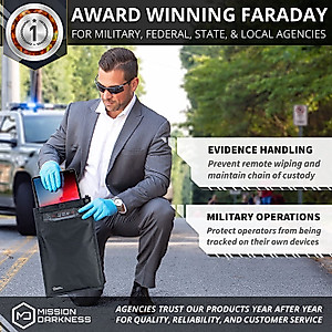 Mission Darkness NeoLok Non-Window Faraday Bag for Tablets (+ Secure Magnetic Closure) // Device Shielding for Law Enforcement & Military, Data Security, Anti-Hacking & Anti-Tracking Assurance