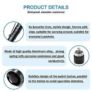 MOLAER UV Black Light Flashlight 2-Pack Mini 395nm Blacklight Pen Light for Leak, Pet Urine, Bed Bug, Scorpion, Hotel Inspection, Dry Stain and Dye Detector