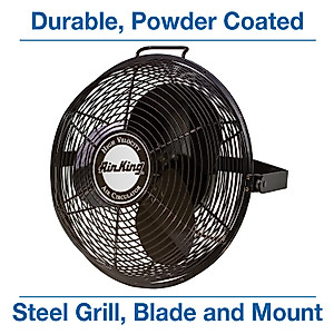 Air King 9314 14-Inch Industrial Grade High Velocity Multi Mount Fan,Black