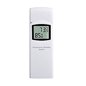 Ecowitt WH32 Wireless Outdoor Temperature and Humidity Sensor, Thermometer and Hygrometer Gauge with LCD Display, Default Degree Fahrenheit, Remote App Monitoring