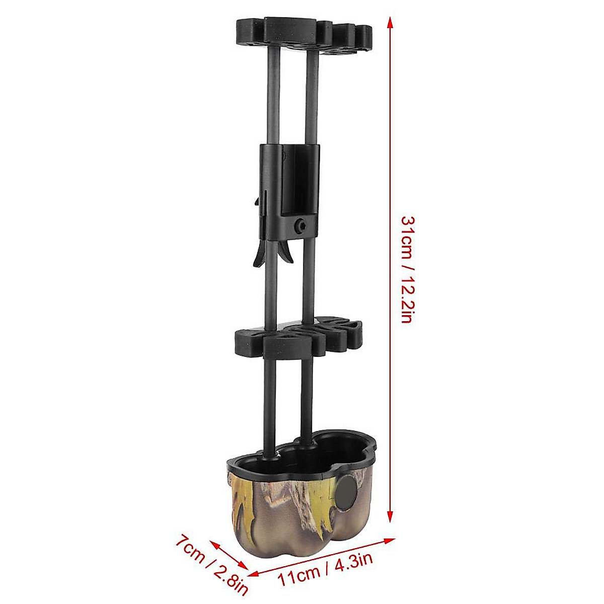 Zerone 5 Arrow Bow Quiver, Accessory Universal Archery for Bow Quiver,Quick Detach, Lightweight, Quiet Shooting for Compound Bow Hunting Shooting (Camo)